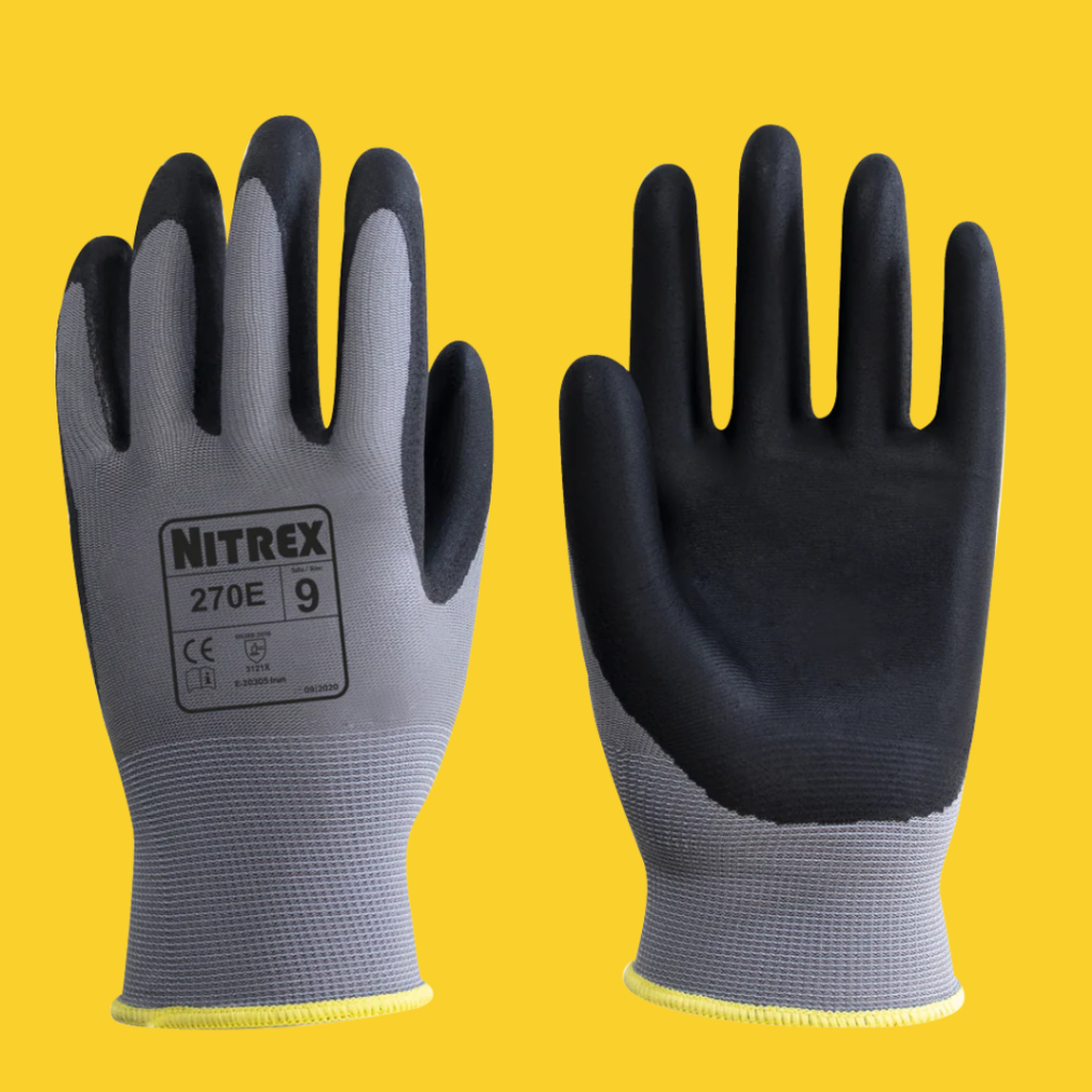 (270E) Cases of 240 UNIGLOVES Nitrex 270E Safety Gloves - Safety ...