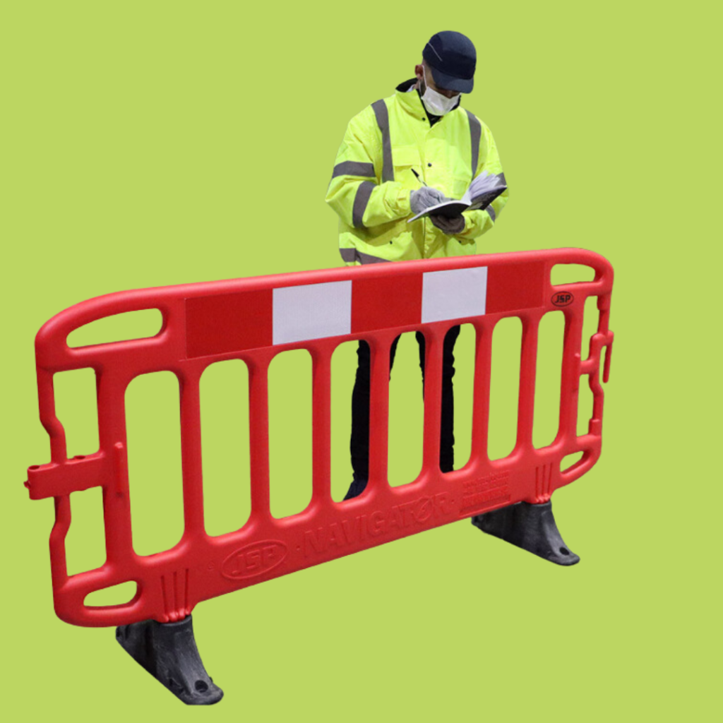 Sets of 10 JSP Frontier Blow Molded 2M Traffic Barrier - Safety ...