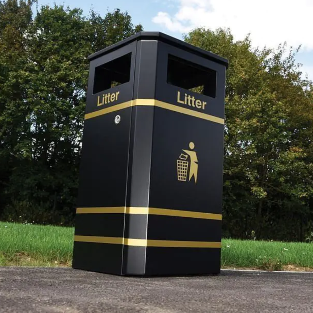 Pallet of 12 Broxap Derby E Litter Bins - Safety Solutions NI